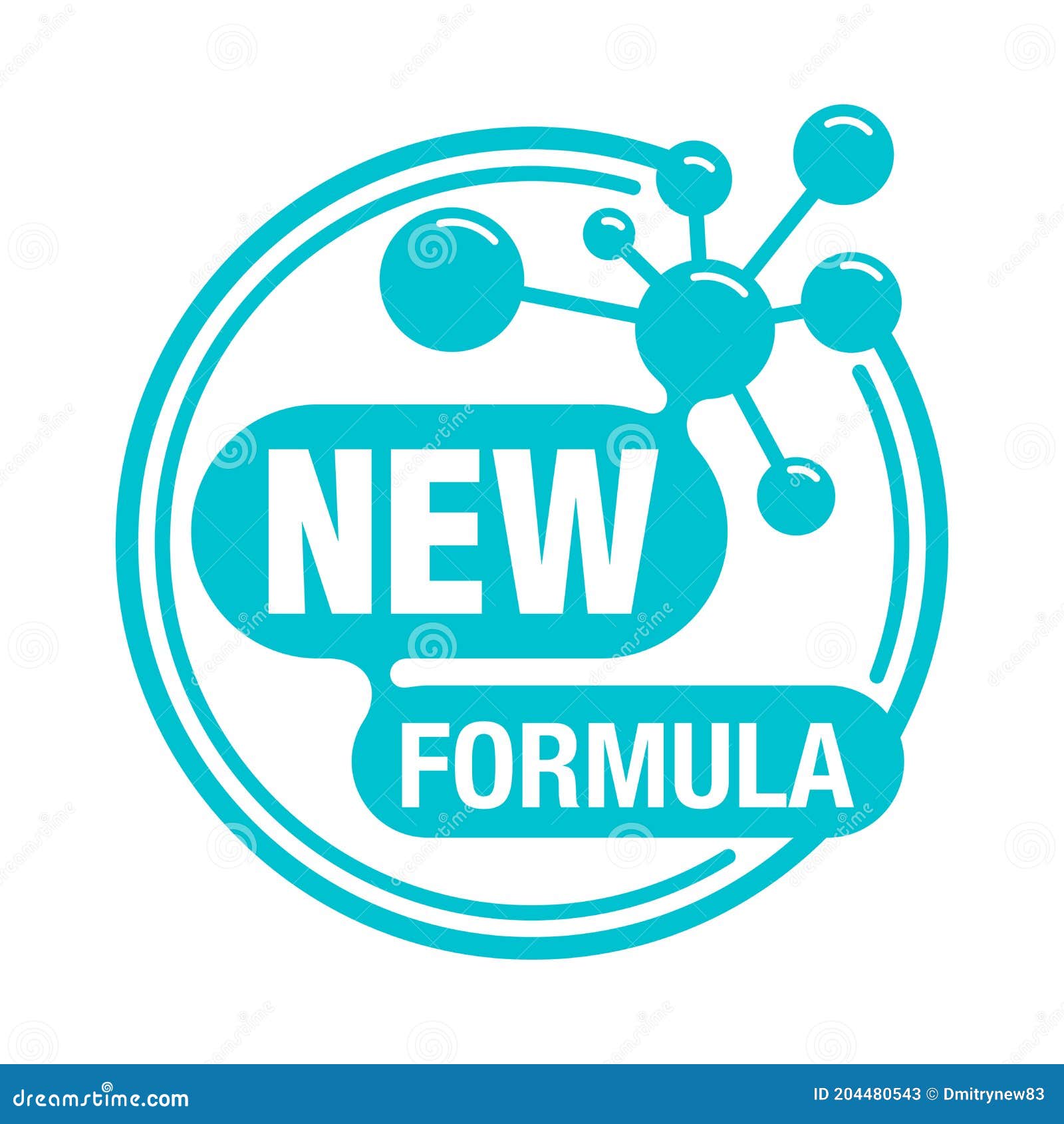 New Formula Stamp with Molecular Cell Inside Stock Vector ...