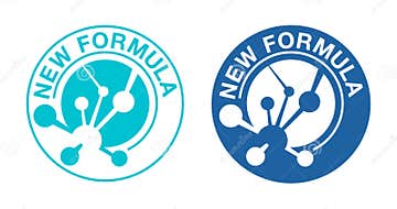 New Formula Sticker with Molecular Cell Inside Stock Vector ...