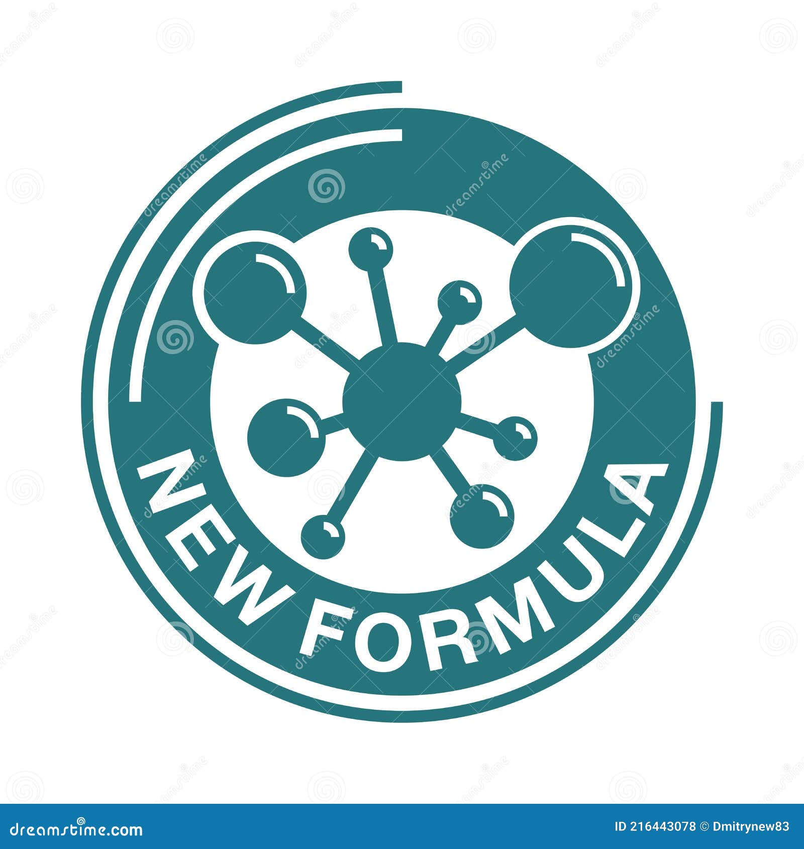 New Formula Sticker with Molecular Cell Inside Stock Vector ...