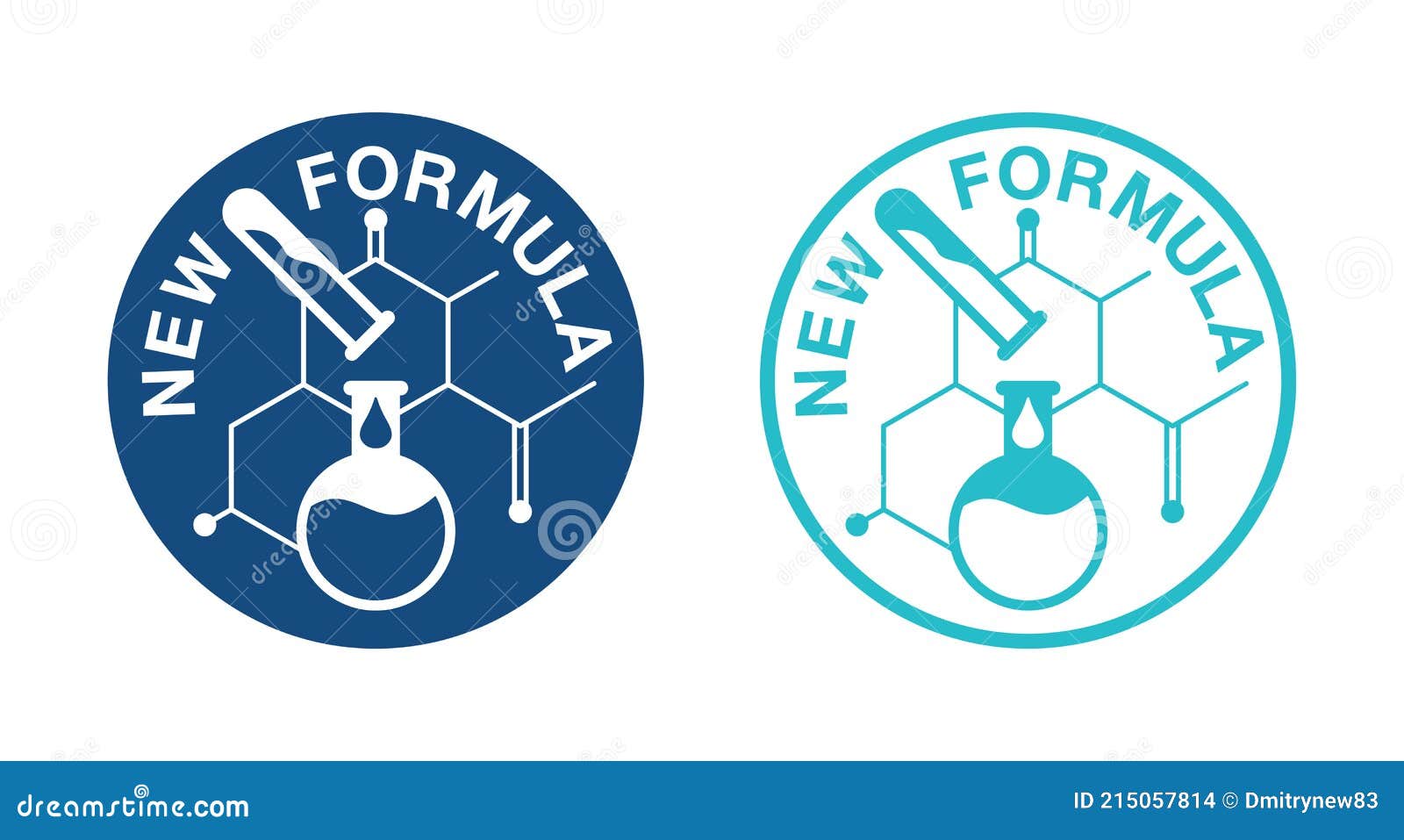 New Formula Sticker with Molecular Cell Inside Stock Vector ...