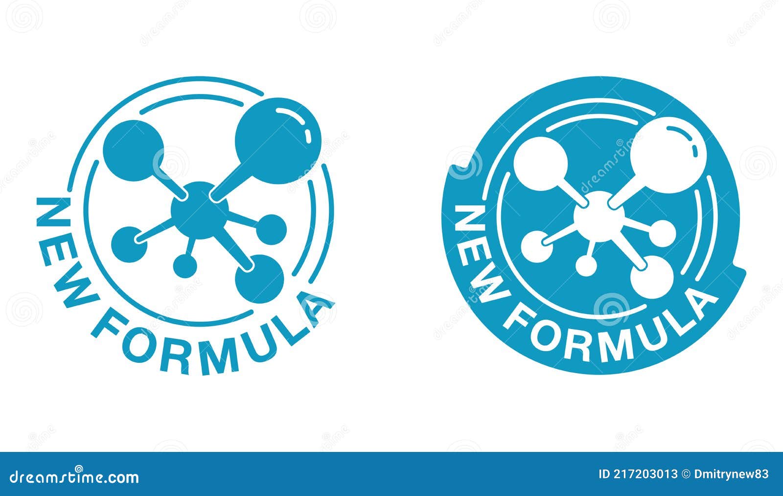 New Formula Sticker with Molecular Cell Stock Vector - Illustration of ...