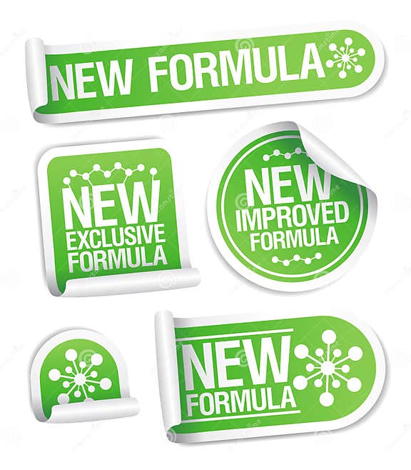 New Formula stickers. stock vector. Illustration of chemicals - 23050142