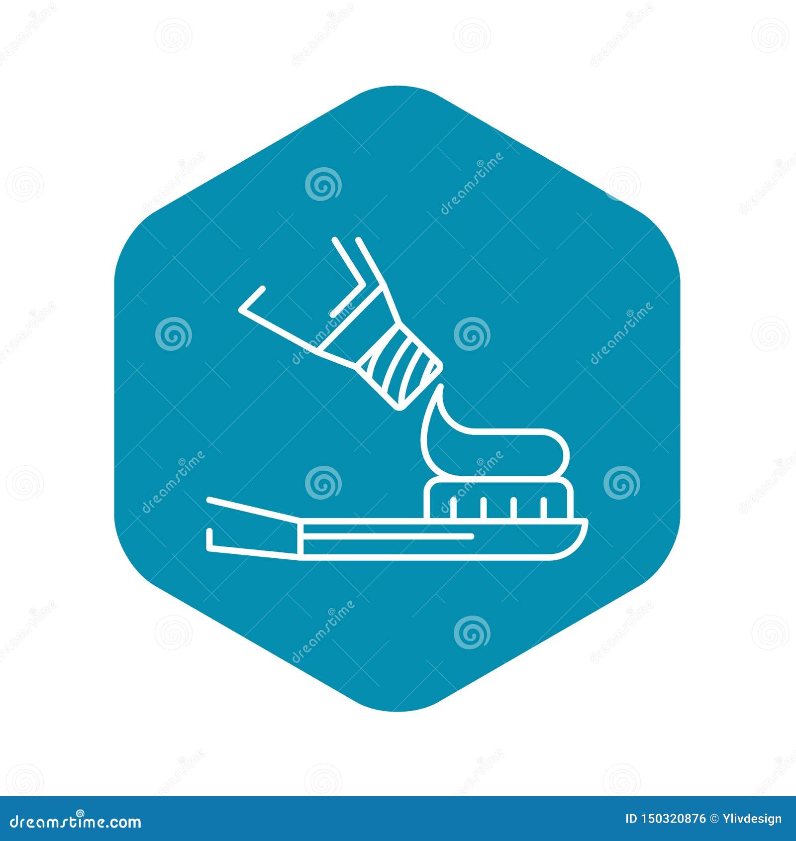 New Formula Toothpaste Icon, Outline Style Stock Vector - Illustration ...