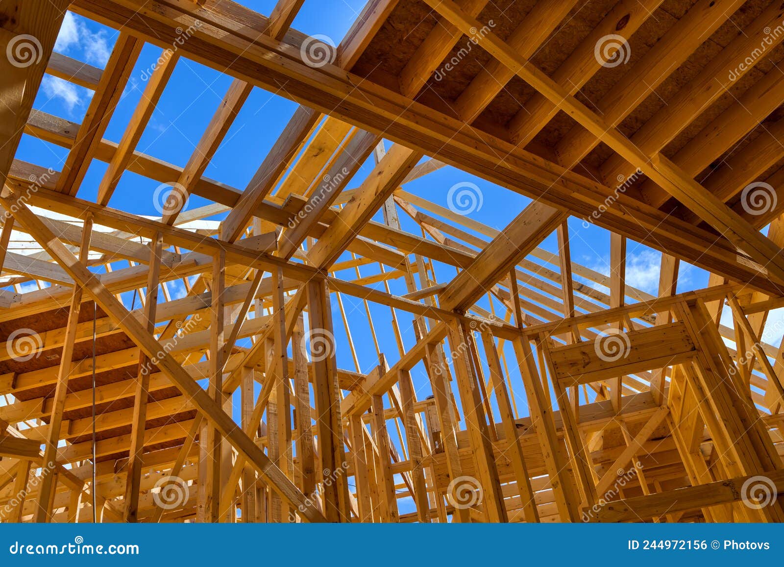 New Frame Structure Wood Board Assembled on Construction Site from ...