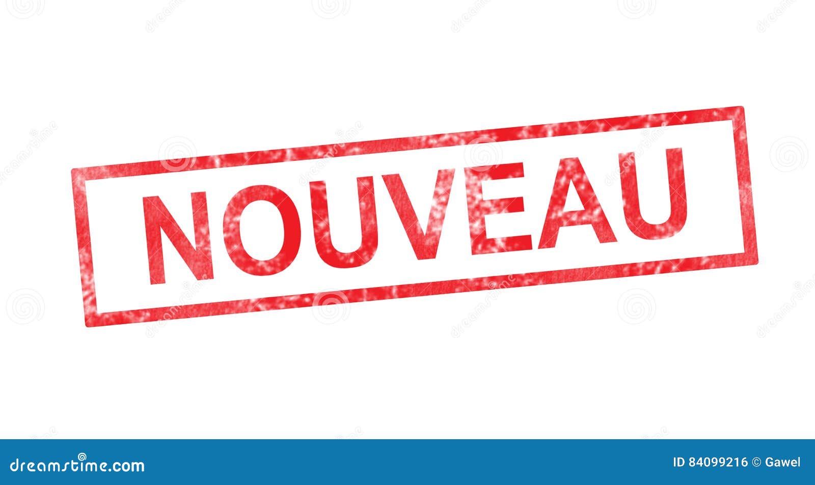 New in French Translation in Red Rectangular Stamp Stock Illustration ...