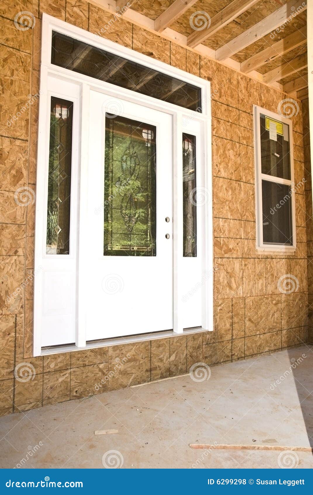 New Front Door/Construction Stock Photo - Image of transom, entry: 6299298