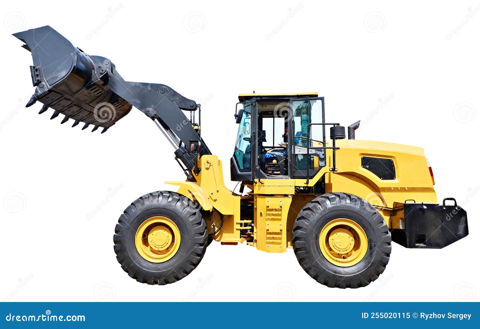 New Front Loader Truck Isolated White Stock Image - Image of detail ...