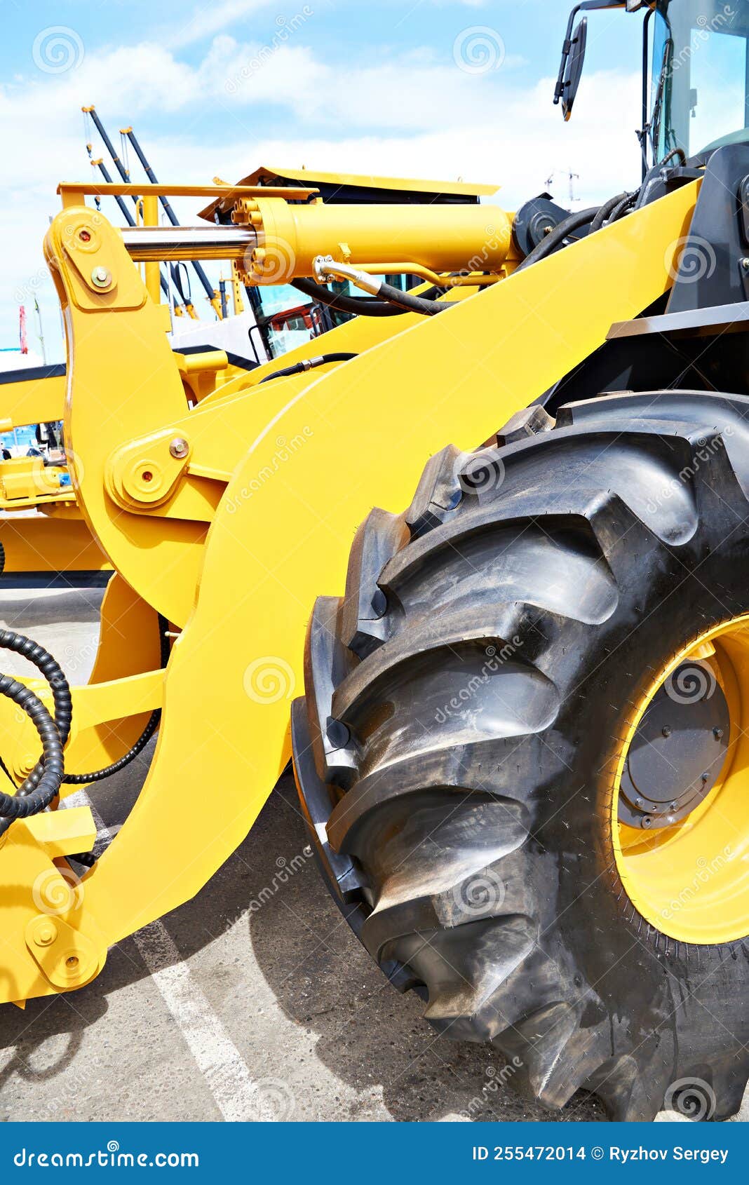 New front loader trucks stock photo. Image of tractor - 255472014