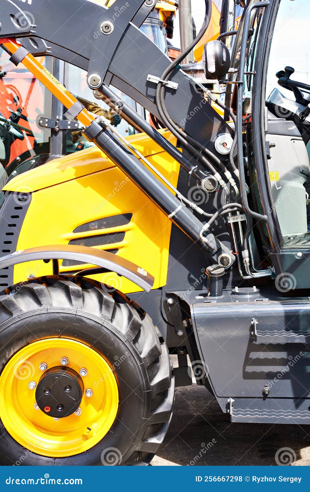 New front loader trucks stock photo. Image of industry - 256667298