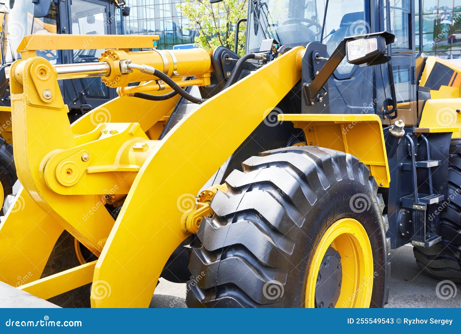 New front loader trucks stock image. Image of heavy - 255549543