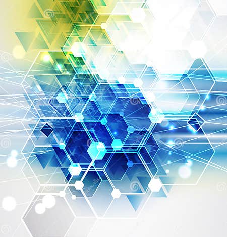New Future Technology Concept Abstract Background Stock Vector ...