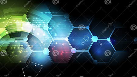 New Future Technology Concept Abstract Background Stock Vector ...