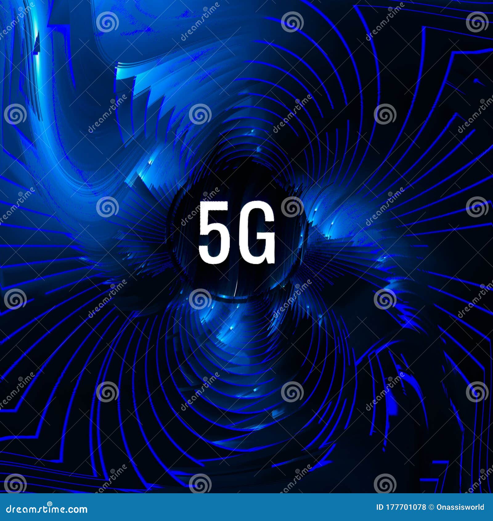 The New 5G Telecommunications Network Stock Illustration - Illustration ...