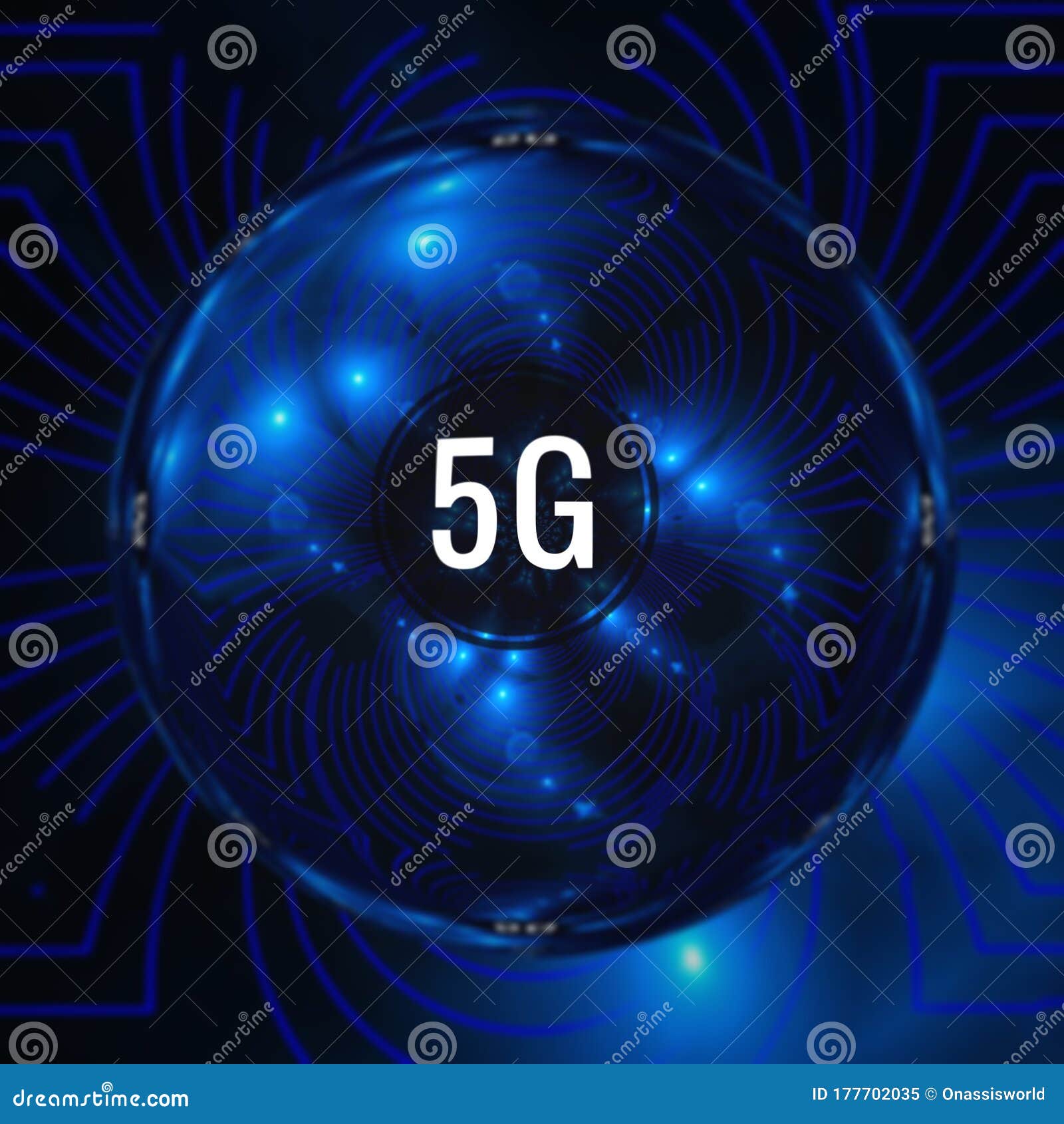 The New 5G Telecommunications Network Stock Illustration - Illustration ...