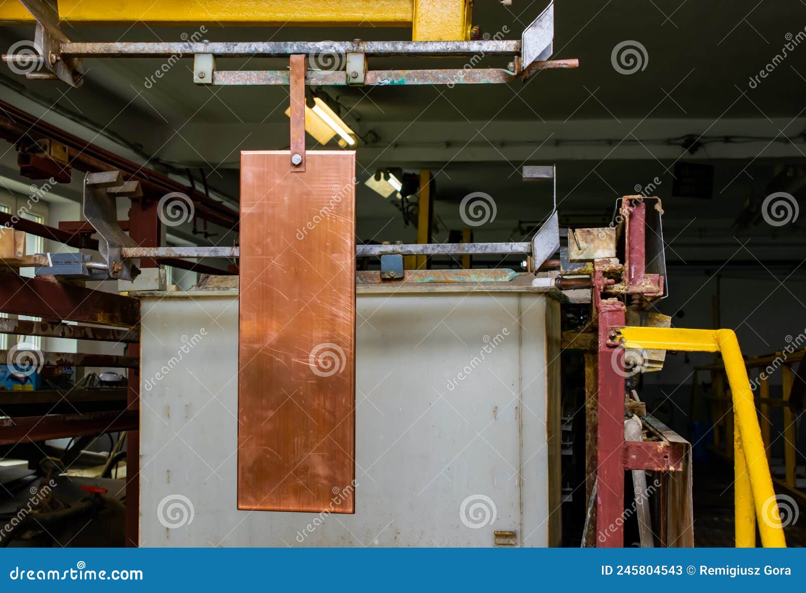 Copper Electrolysis-cathode Plates. The Copper Is Refined By ...