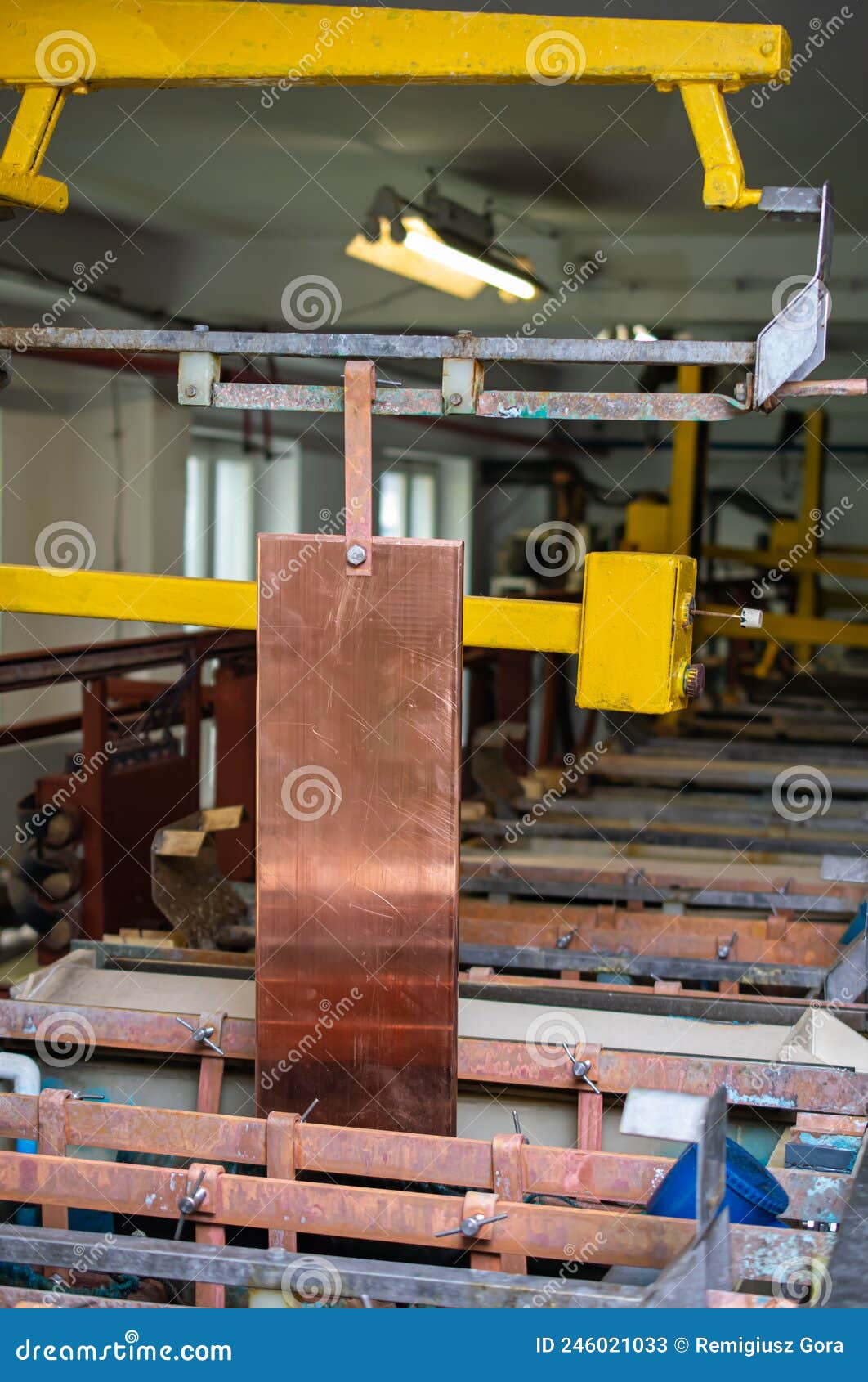 New Galvanic Copper Anode for Electrolysis Stock Image - Image of ...