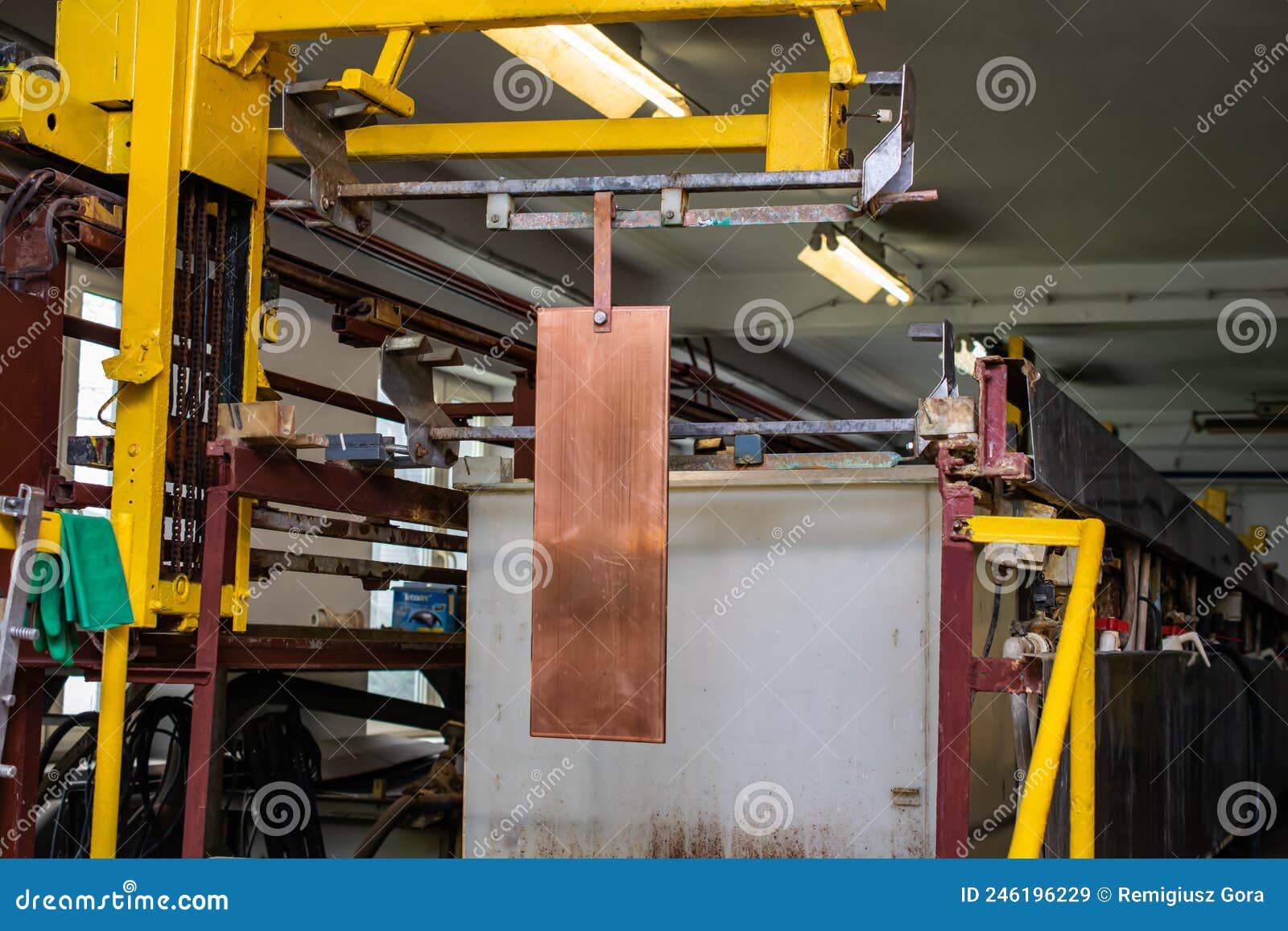 New Galvanic Copper Anode for Electrolysis Stock Image - Image of ...