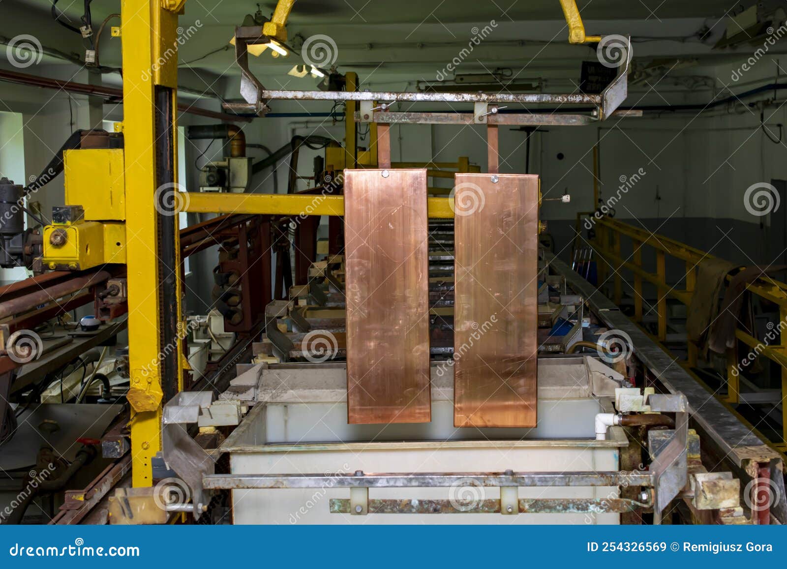 Copper Electrolysis-cathode Plates. The Copper Is Refined By ...