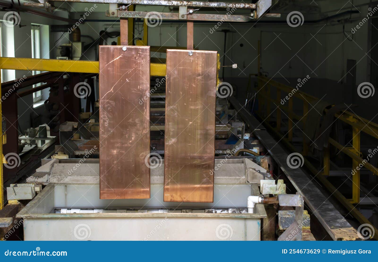 New Galvanic Copper Anode for Electrolysis Stock Image - Image of ...
