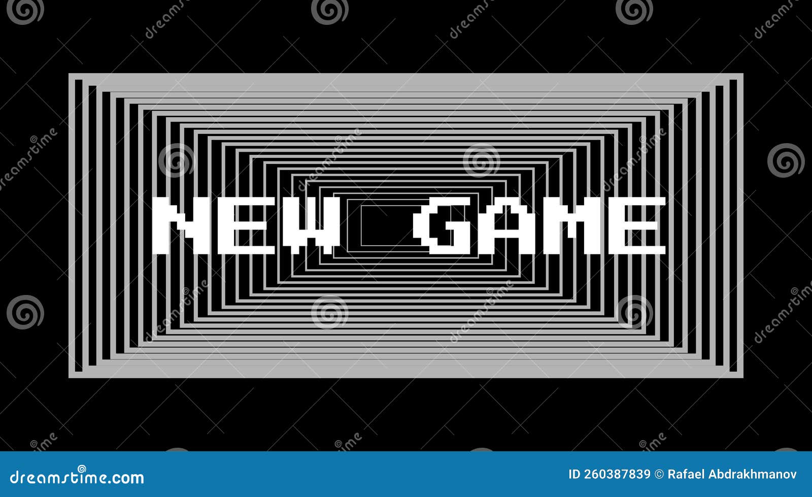 New Game. Vector Pixel Art Inscription from 8 Bit Video Game Stock ...