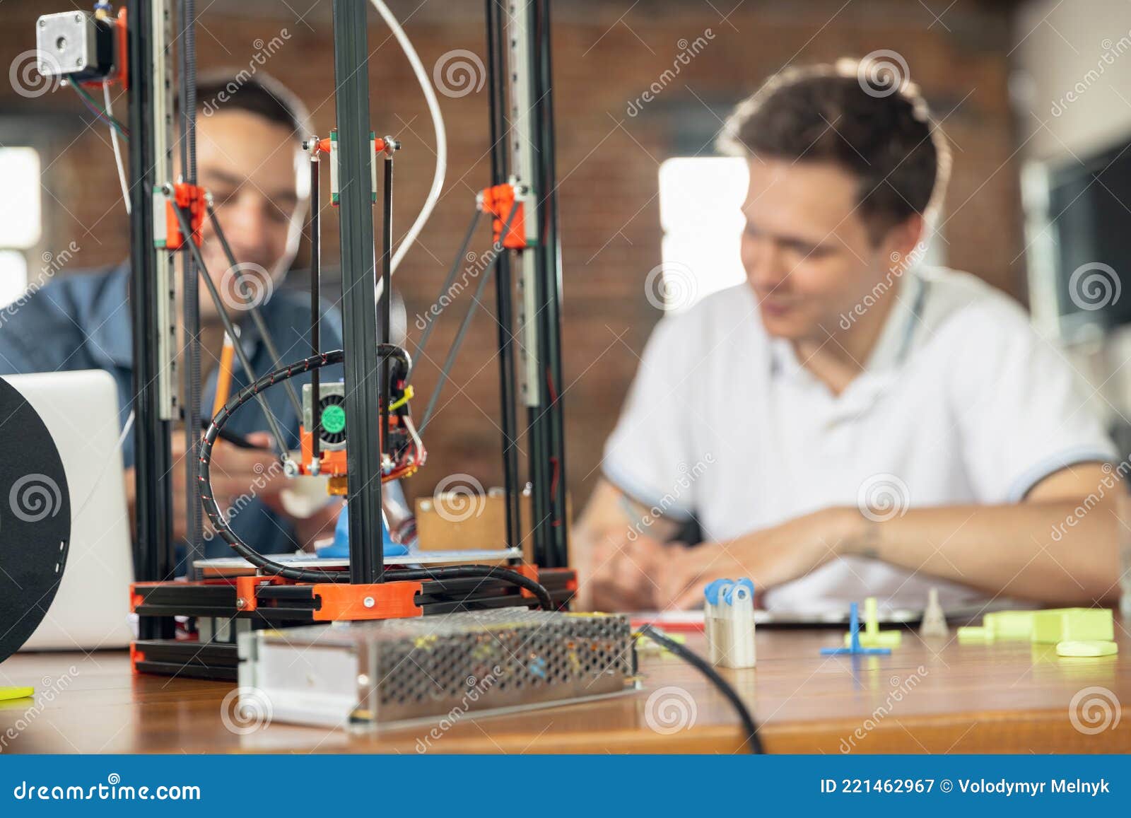 New Generation Of 3D Printing Machine Printing A Piece Of Plastic. For ...