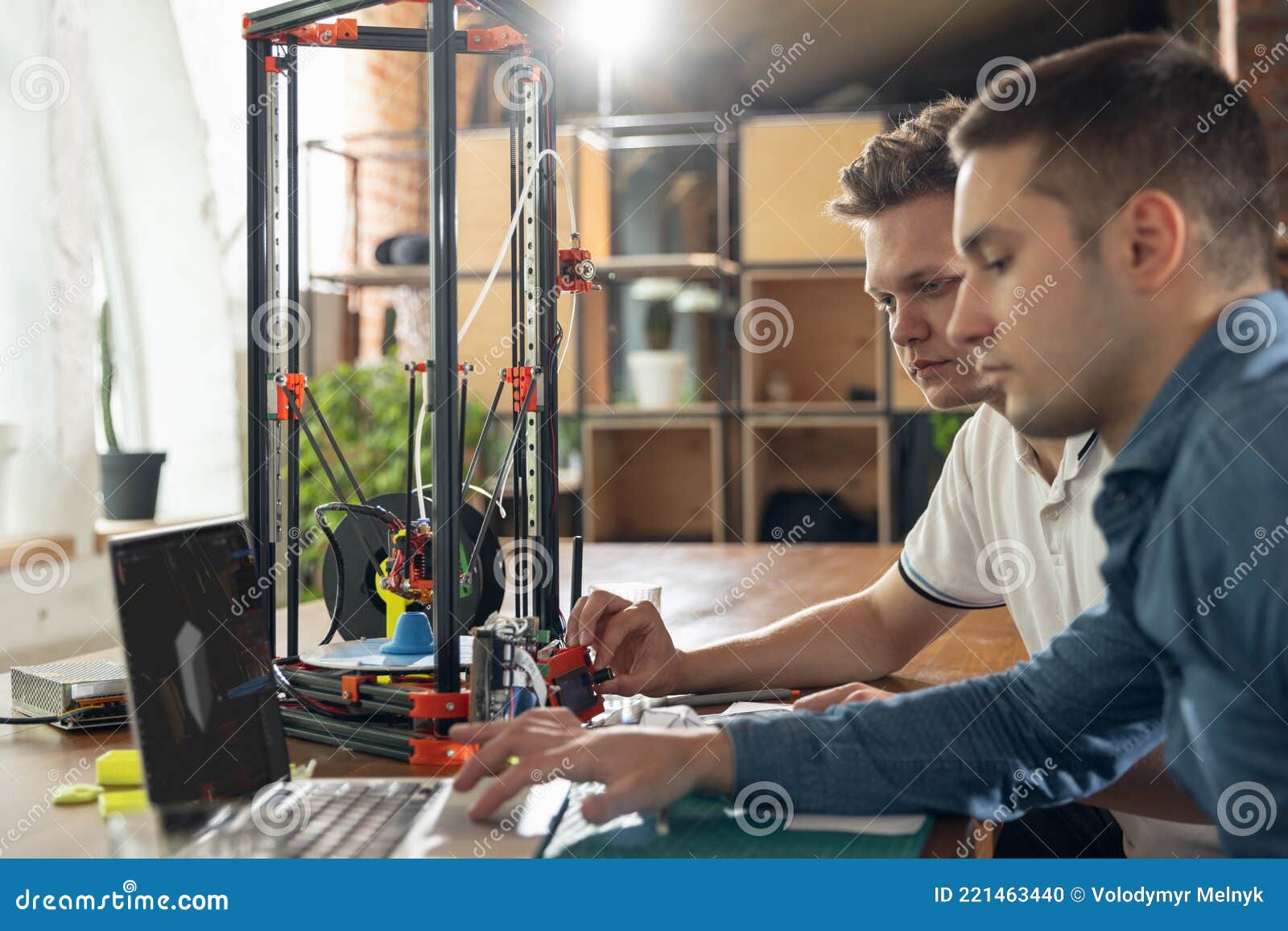 New Generation of 3D Printing Machine Printing a Piece of Plastic. for ...