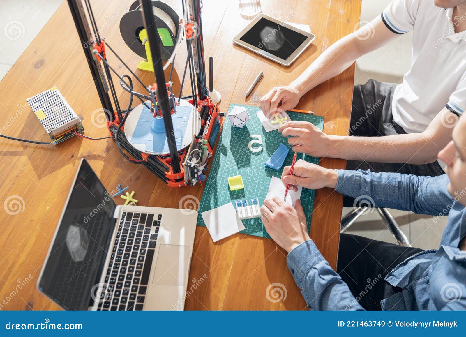 New Generation of 3D Printing Machine Printing a Piece of Plastic. for ...