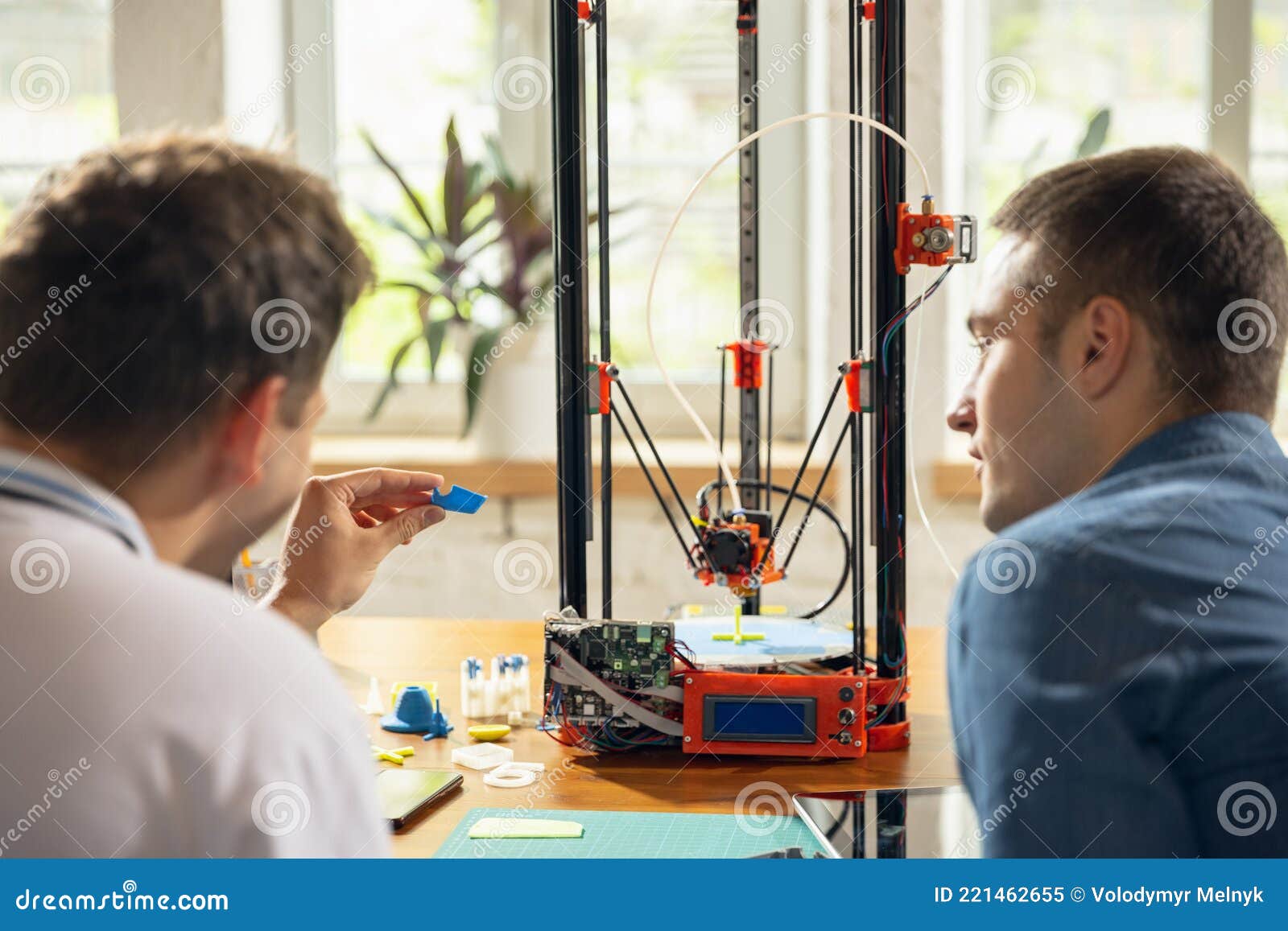 New Generation of 3D Printing Machine Printing a Piece of Plastic. for ...