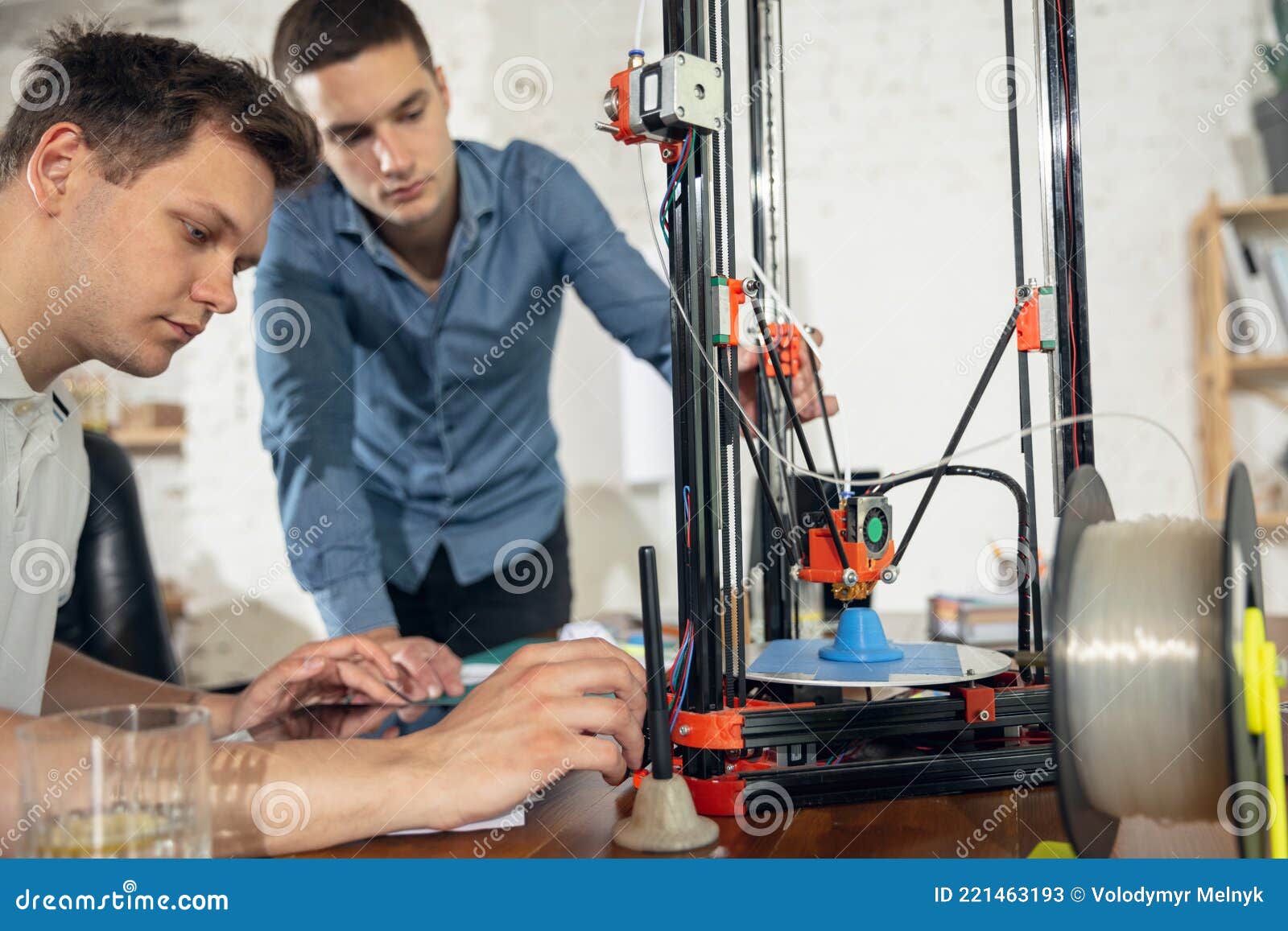 New Generation Of 3D Printing Machine Printing A Piece Of Plastic. For ...