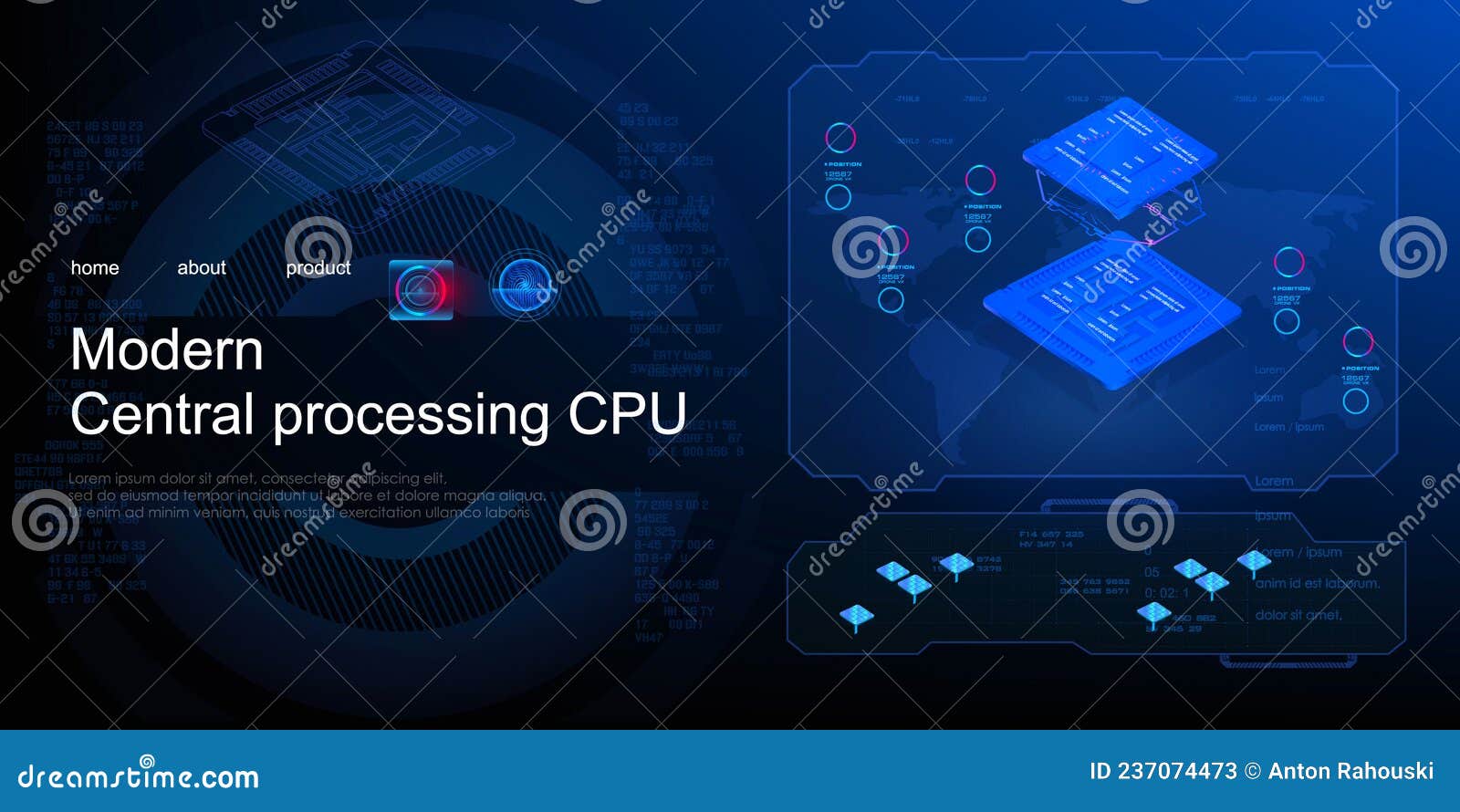 New Generation Processor. Advertising Cyber Banner for Processing Large ...