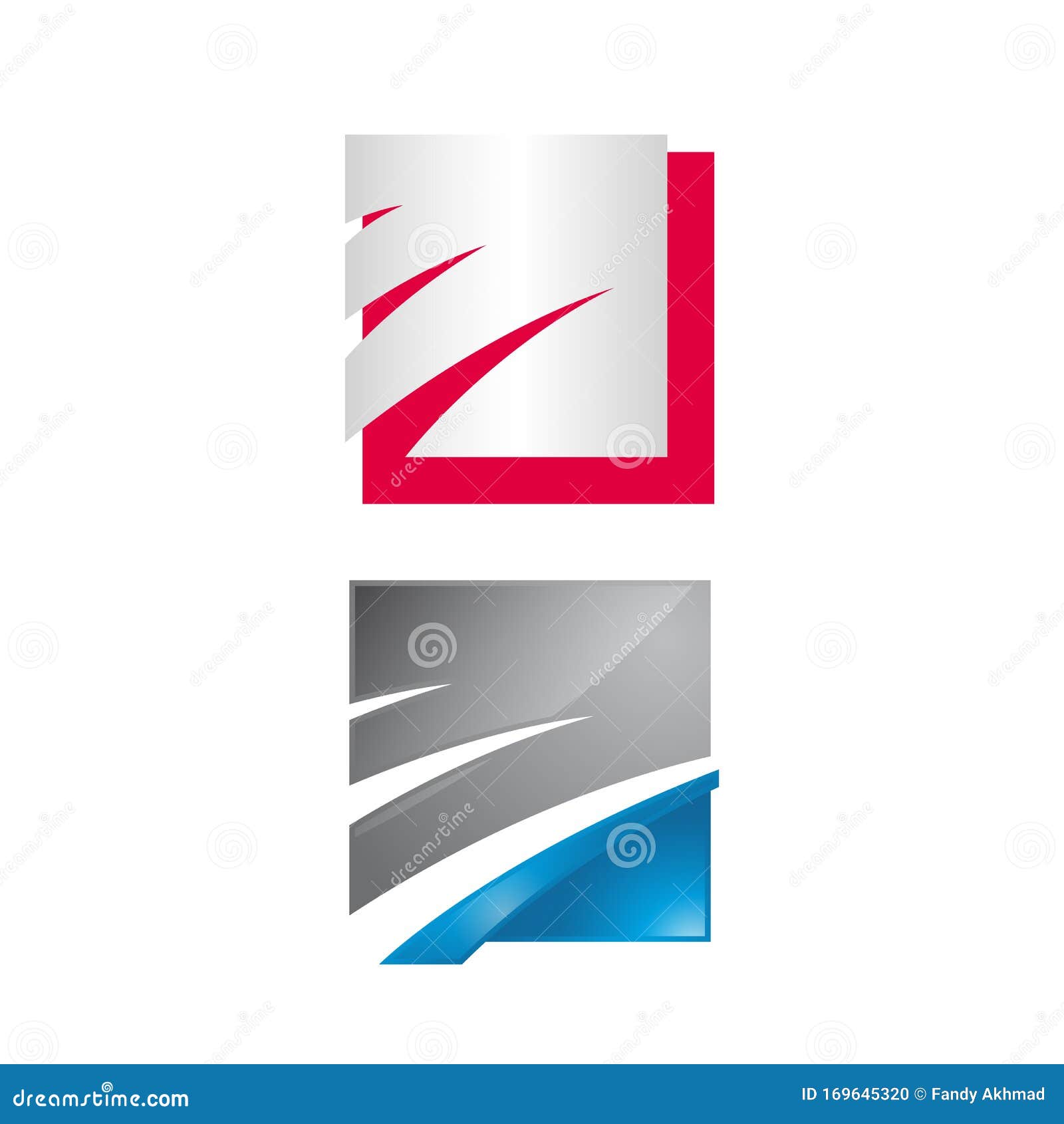 New Geometric Shape Stacked Square Shape Logo Design Element Vector ...