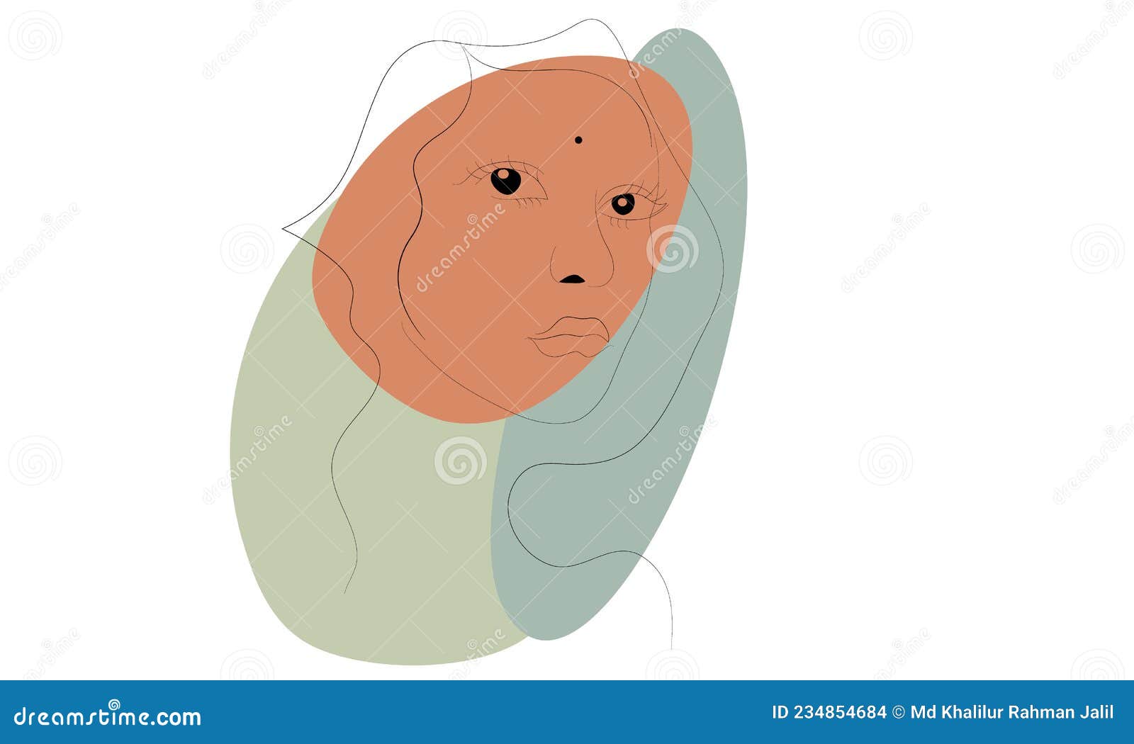 New Girl Artline Design stock vector. Illustration of design - 234854684