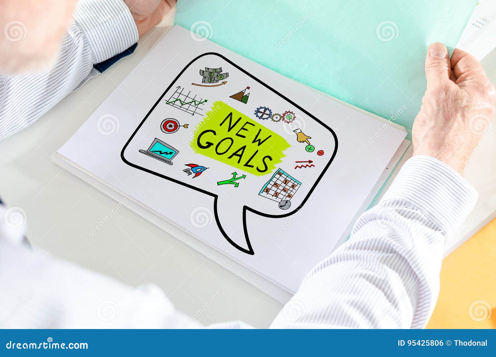 New Goals Concept on a Paper Stock Photo - Image of target, business ...