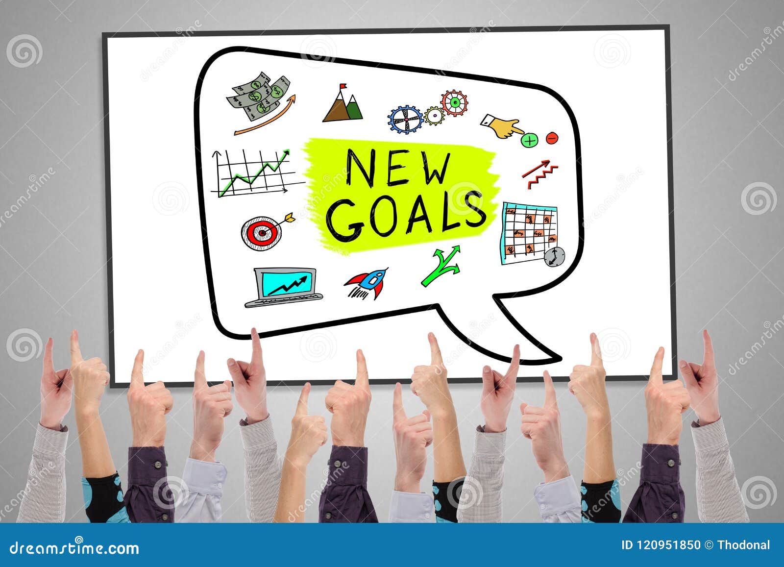 New Goals Concept on a Whiteboard Stock Photo - Image of opportunity ...