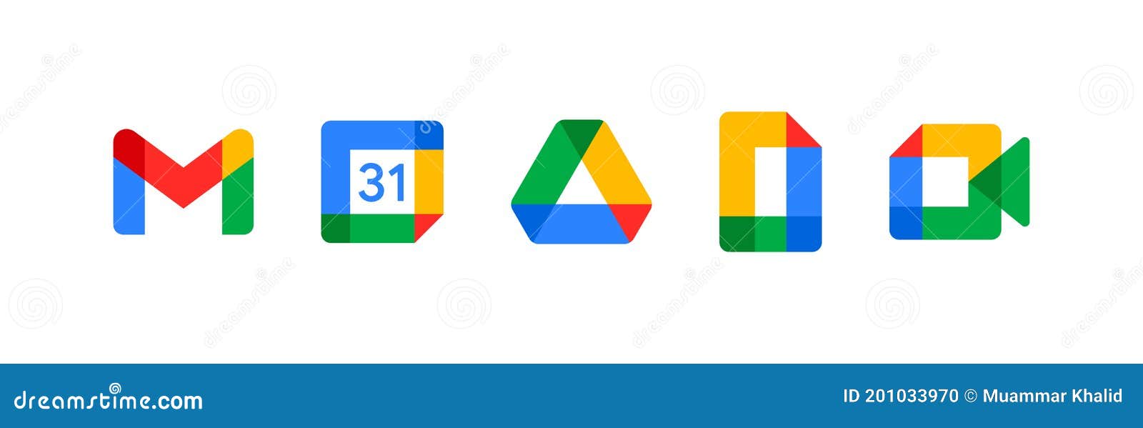 New Google Product Logo Set with Flat Multicolor Style Editorial Image ...