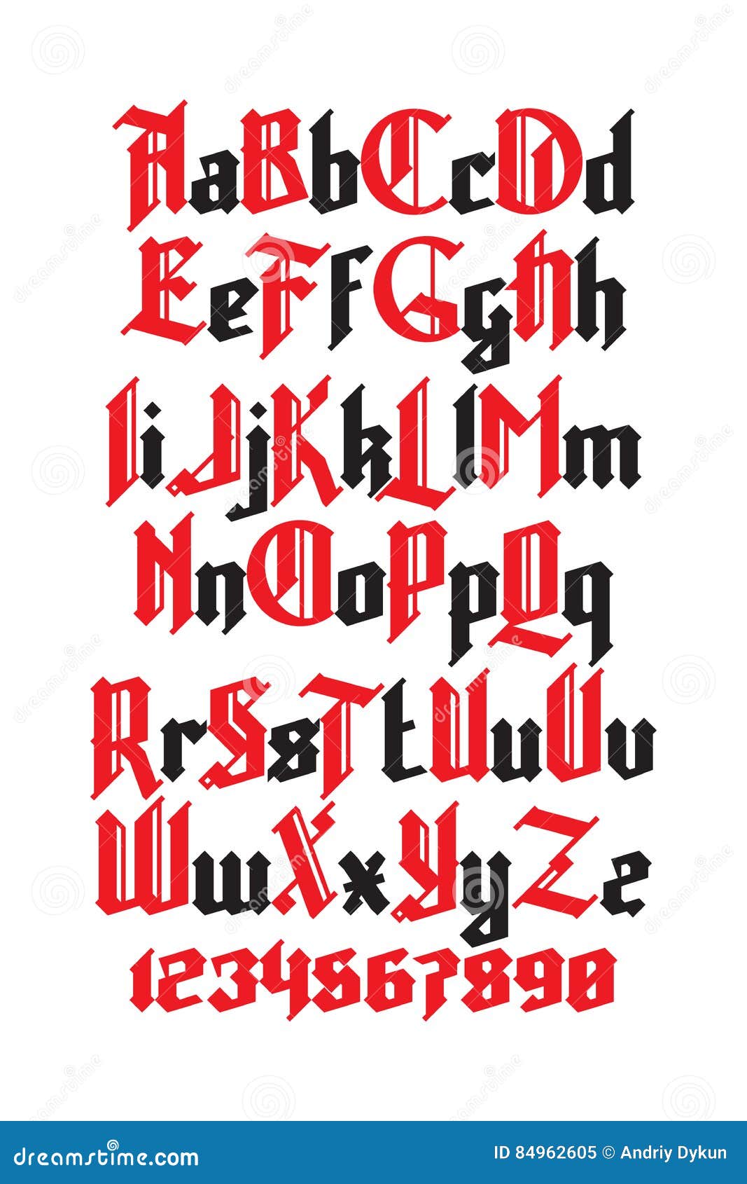 New gothic font stock vector. Illustration of english - 84962605