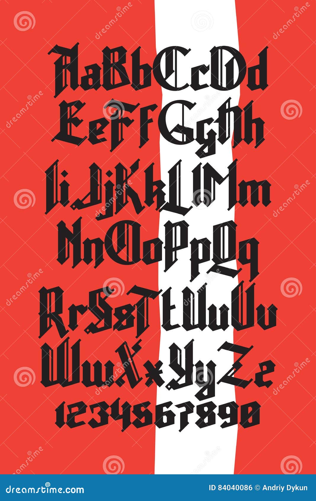 New gothic font stock vector. Illustration of character - 84040086