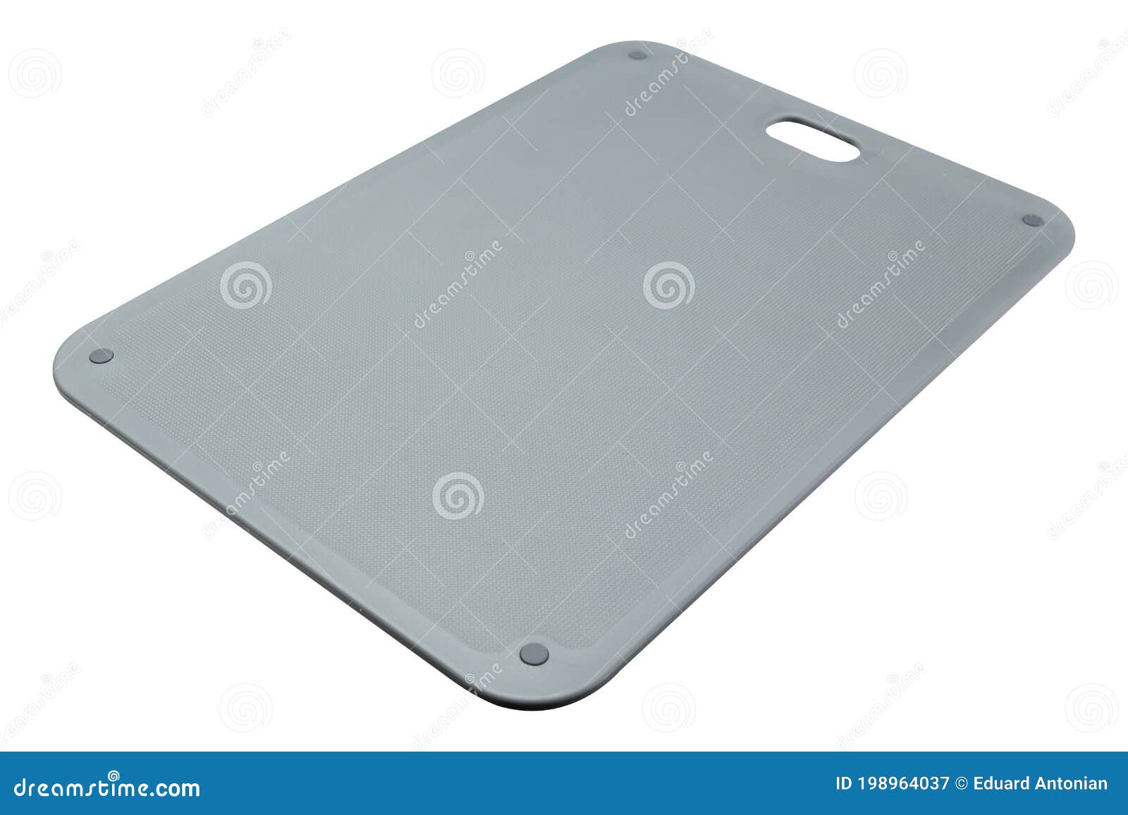 New Gray Cutting Board Made of Plastic, on a White Background, Diagonal ...