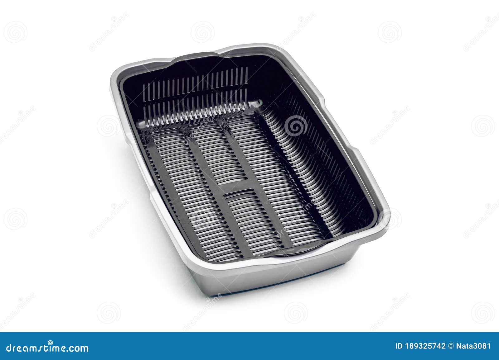 New Gray, Empty Cat Tray. Toilet for the Cat. Stock Photo - Image of ...