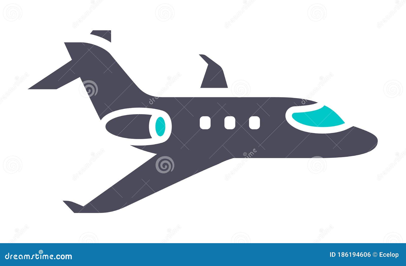 New Gray Turquoise Icon on a White Background Stock Vector ...