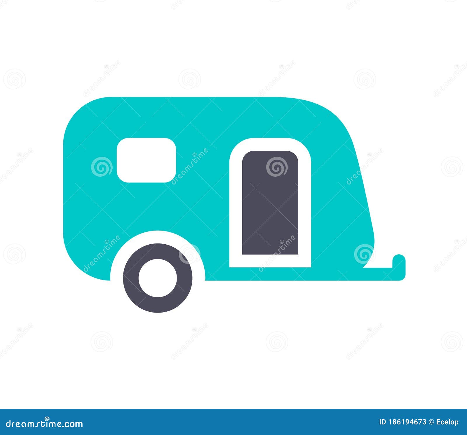 New Gray Turquoise Icon on a White Background Stock Vector ...