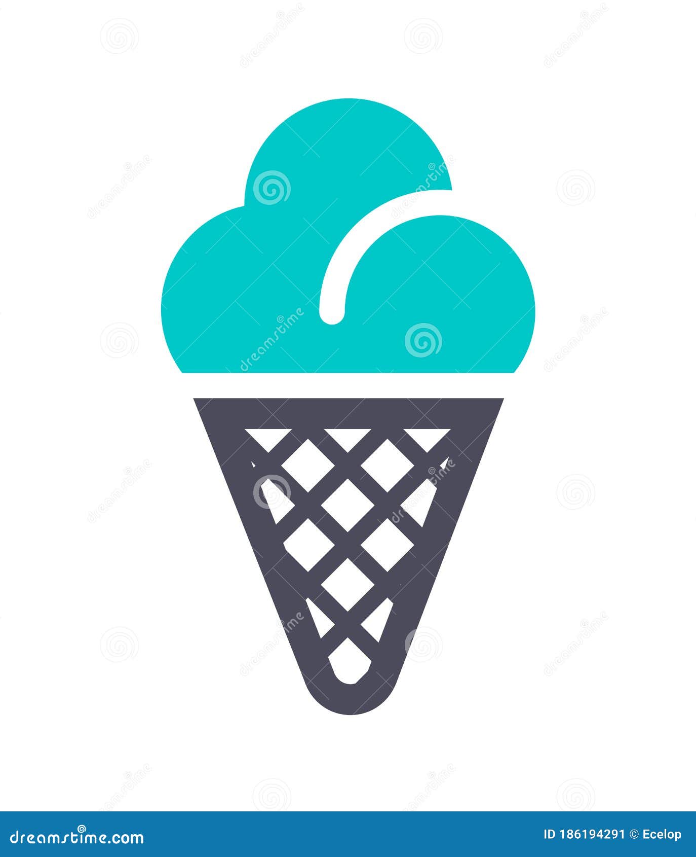 New Gray Turquoise Icon on a White Background Stock Vector ...