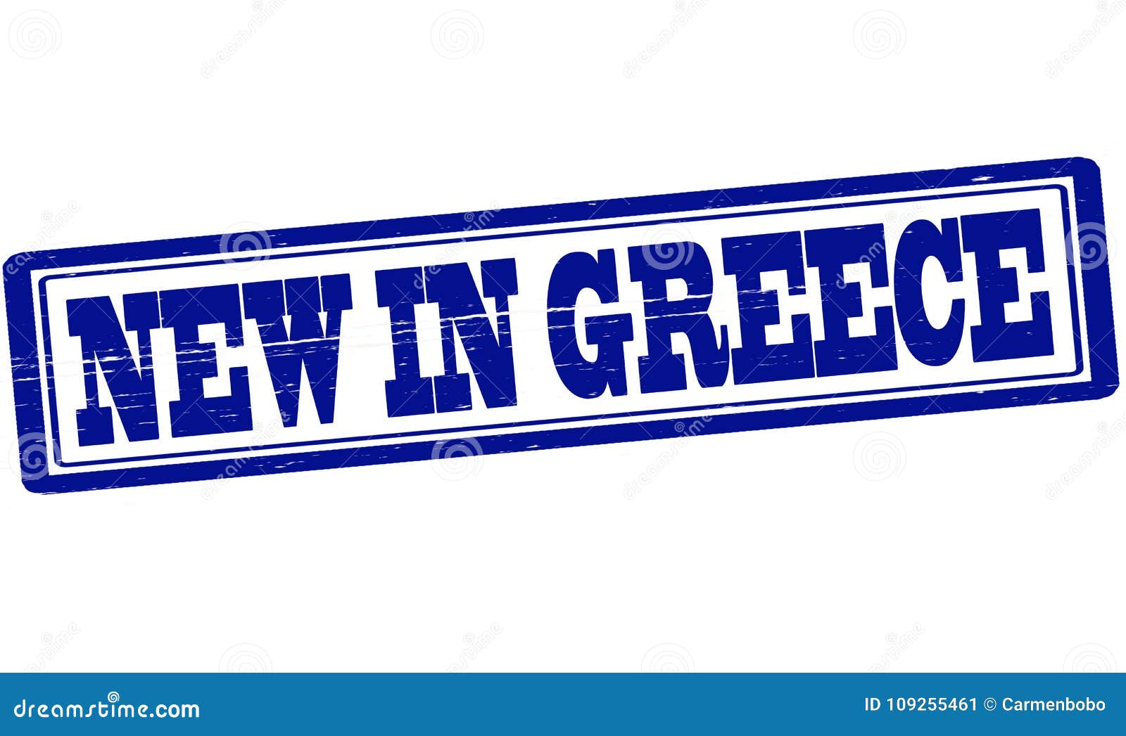 New in Greece stock illustration. Illustration of stamp - 109255461