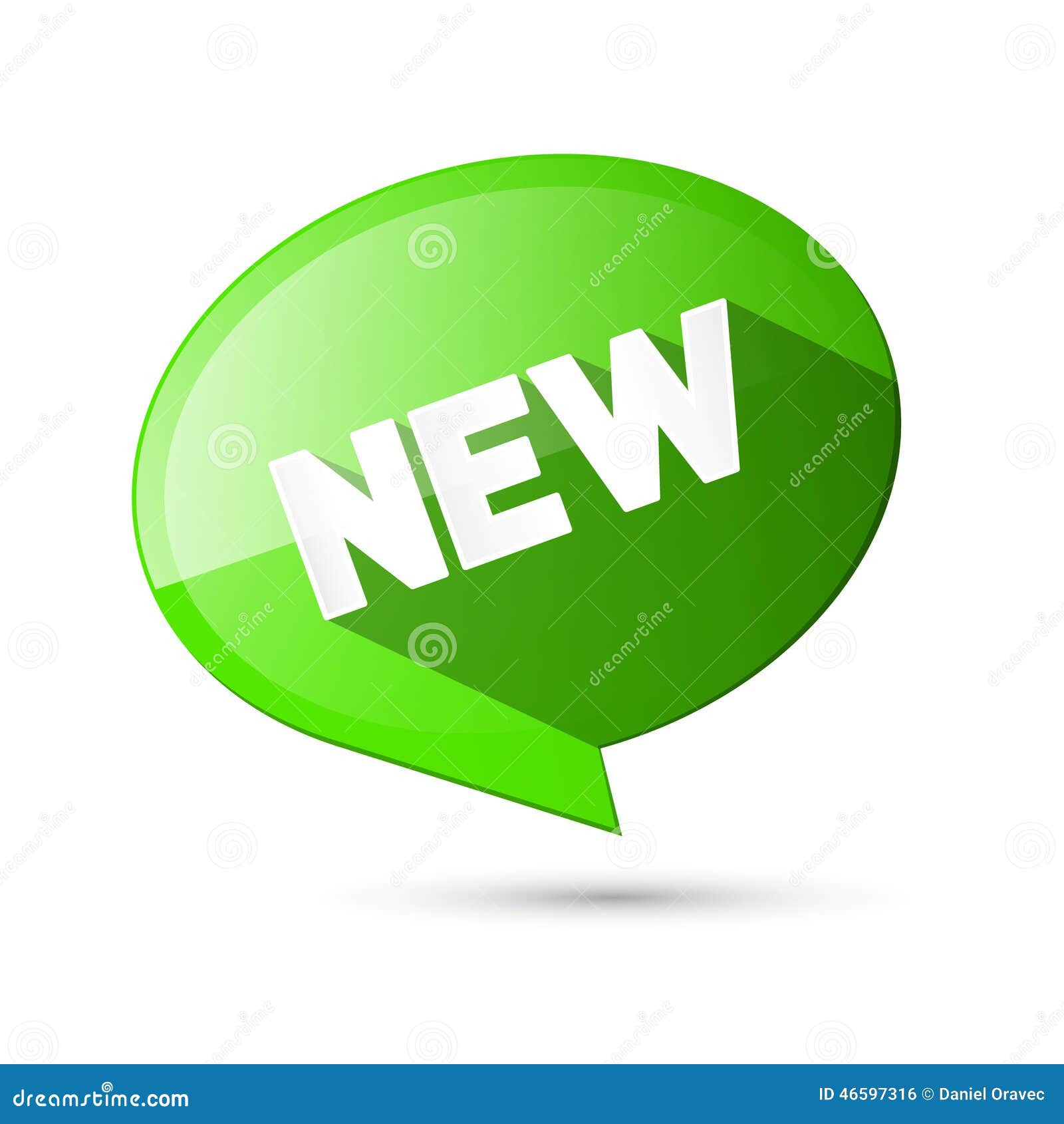 New Green Flat Design Vector Sticker Stock Vector - Illustration of ...