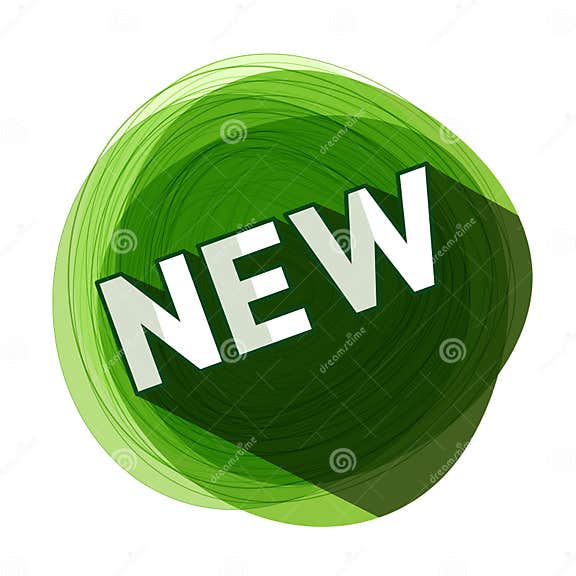 New Green Label. Vector stock vector. Illustration of banner - 135842997