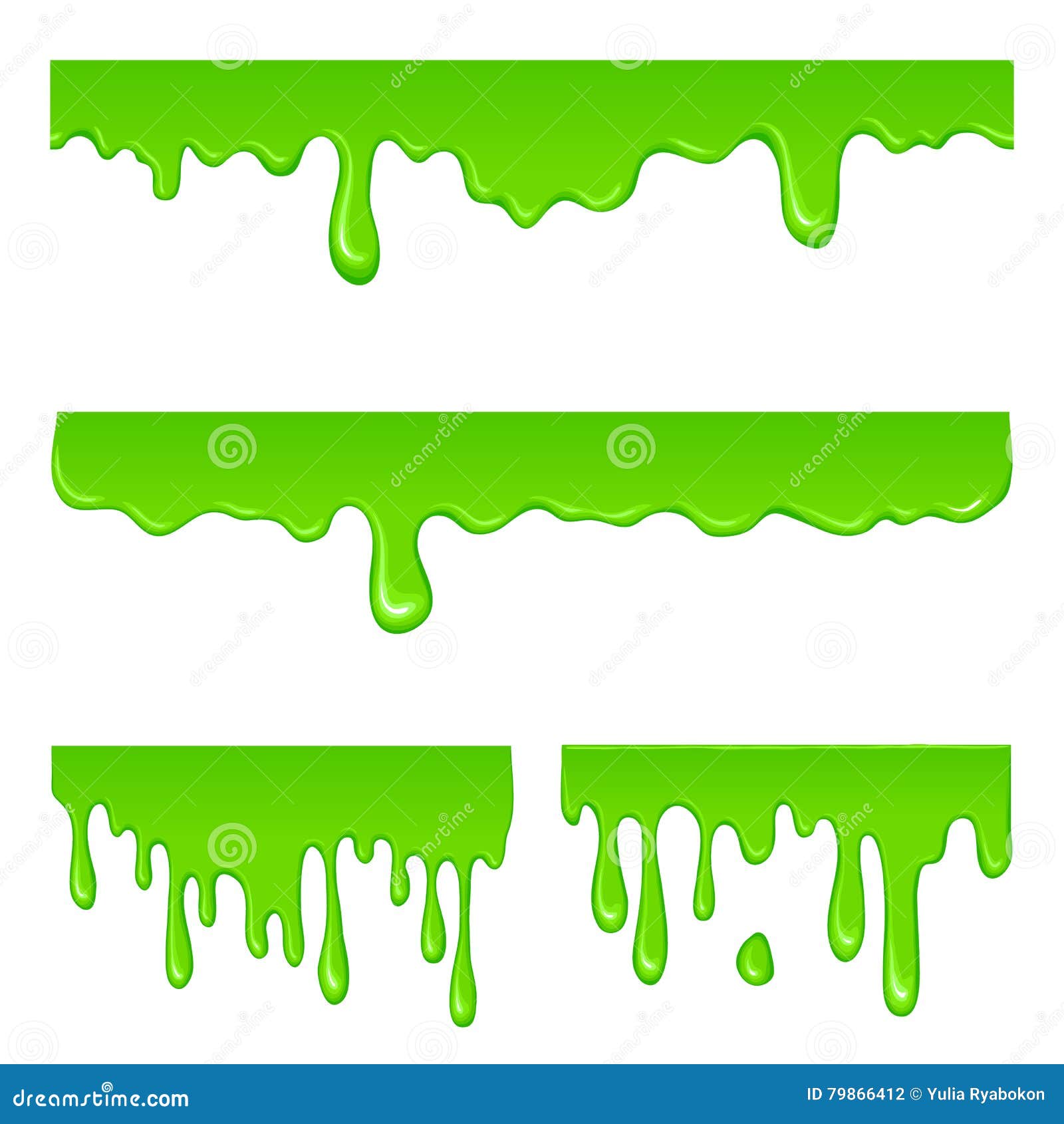 Green Slime Set Collection Cartoon Vector | CartoonDealer.com #75888435