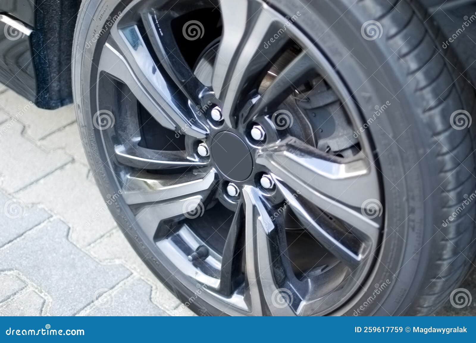 New Grey Aluminum Alloy Wheel. Stock Image - Image of vehicle, fast ...