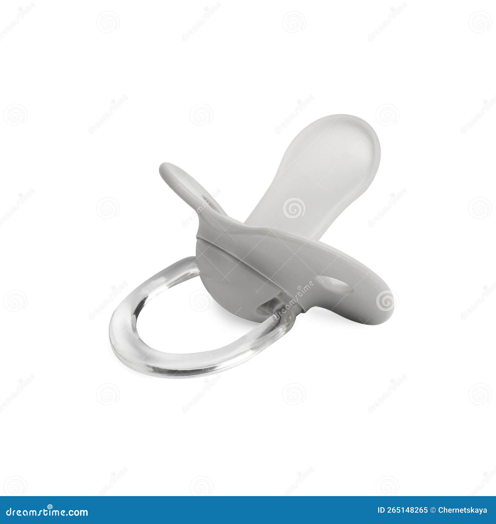 New Grey Baby Pacifier Isolated on White Stock Image - Image of baby ...