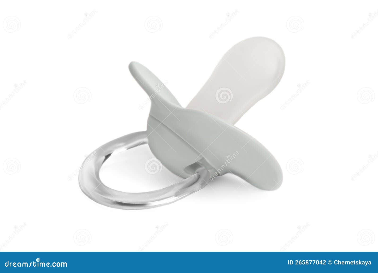 New Grey Baby Pacifier Isolated on White Stock Photo - Image of love ...