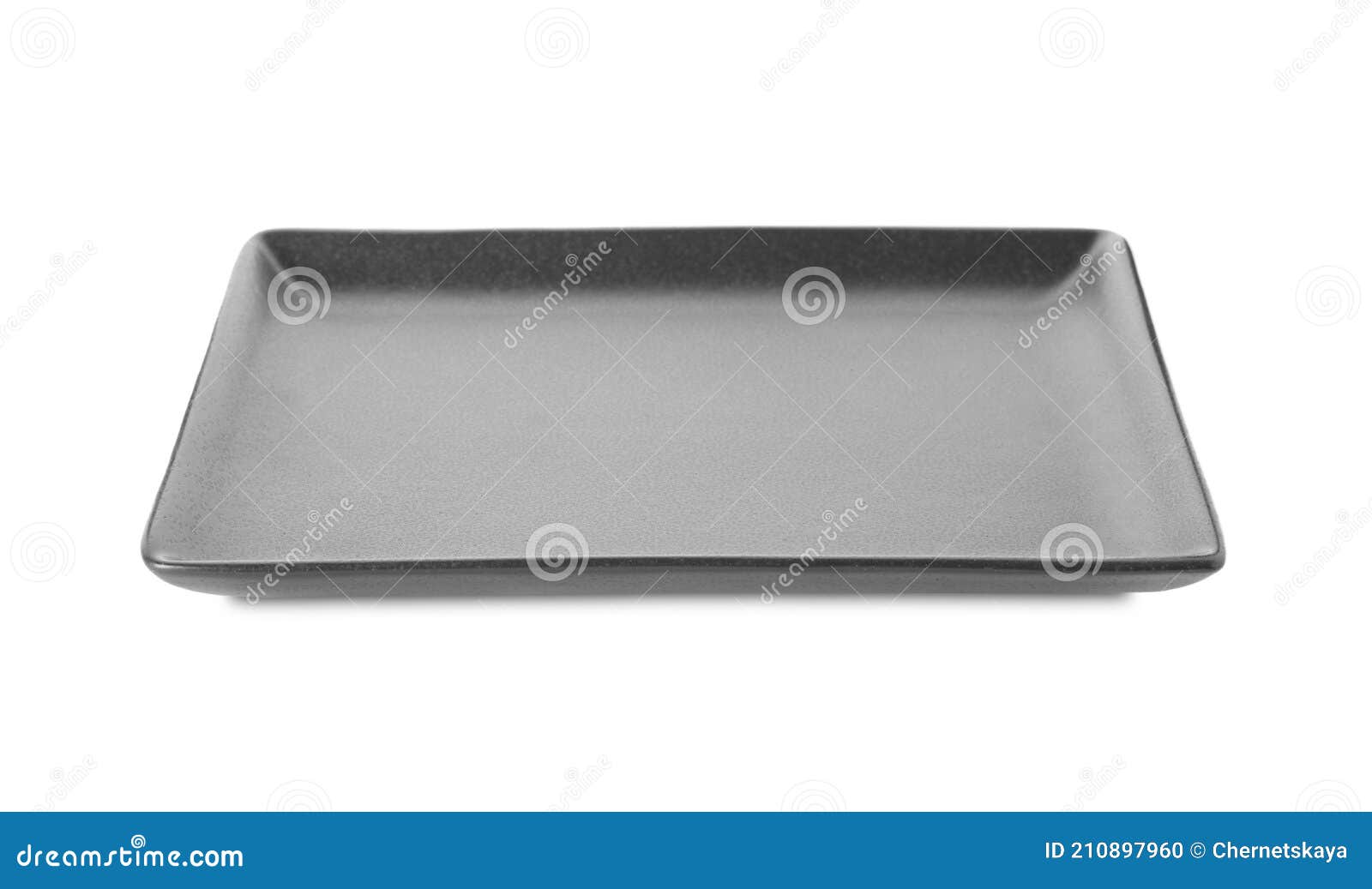 New Grey Serving Platter Isolated on White Stock Photo - Image of ...
